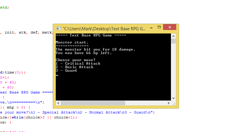 Simple Text Base RPG Game in C++ Free Source | SourceCodester